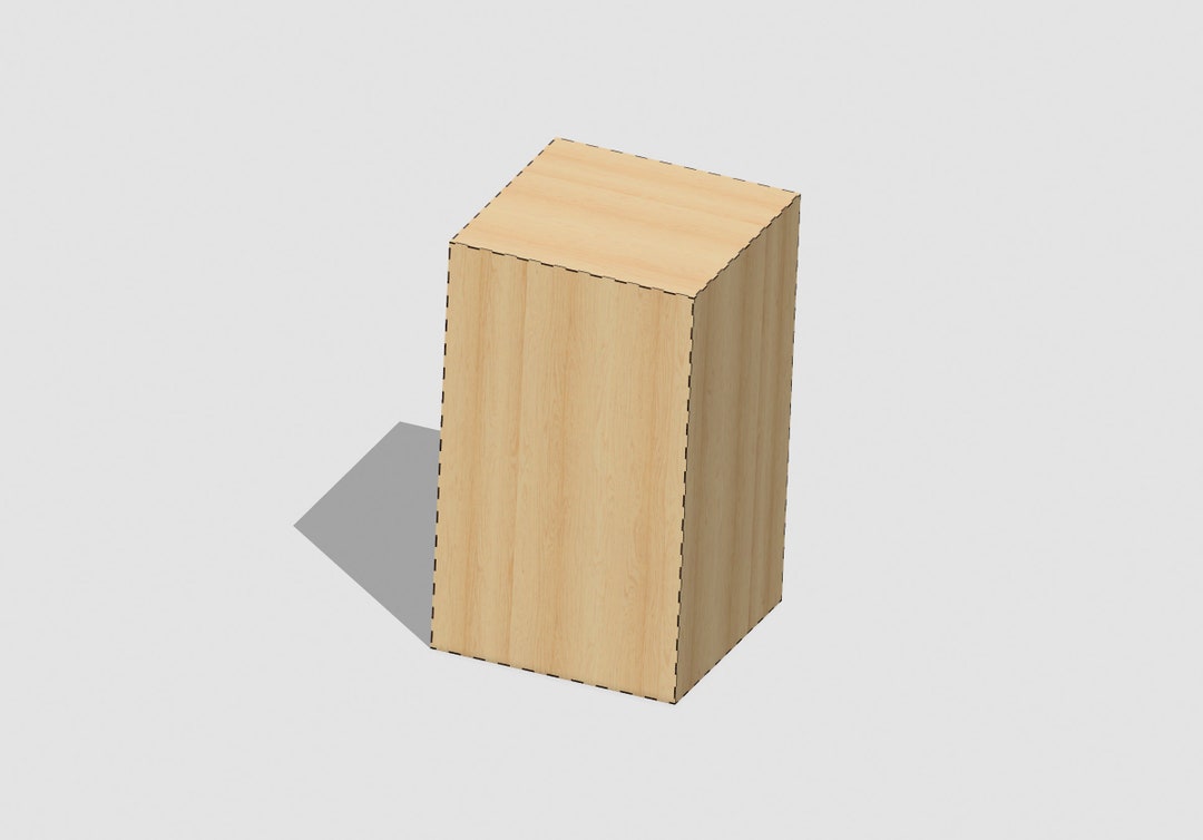 Laser Cut Rectangular Prism Box-680mm X 400mm X 400mm- 3mm Thick Wood ...