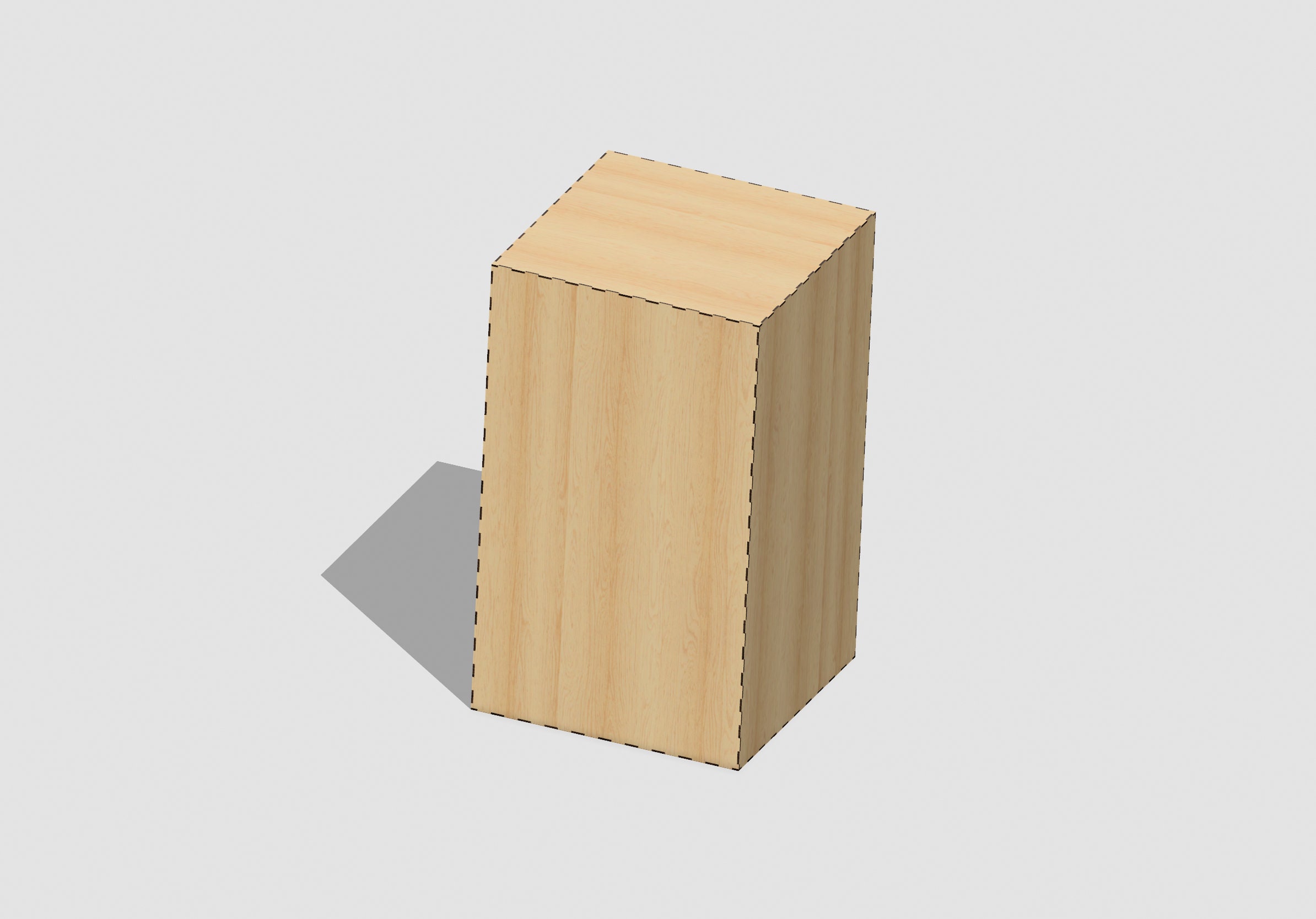 Laser Cut Rectangular Prism Box-680mm X 400mm X 400mm- 3mm Thick Wood ...