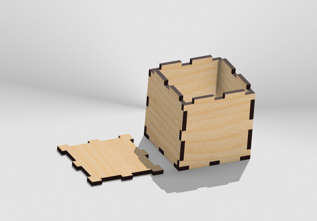 70mm X 70mm (4mm Wood)basic Cube Box-laser Cut- Digital Download - Etsy