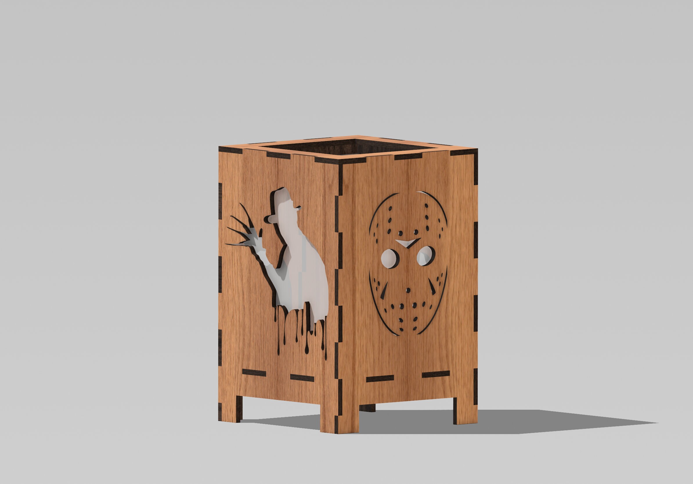 Horror Halloween Movie Laser Cut Lantern- 150mm X 100mm X 100mm- 3mm ...