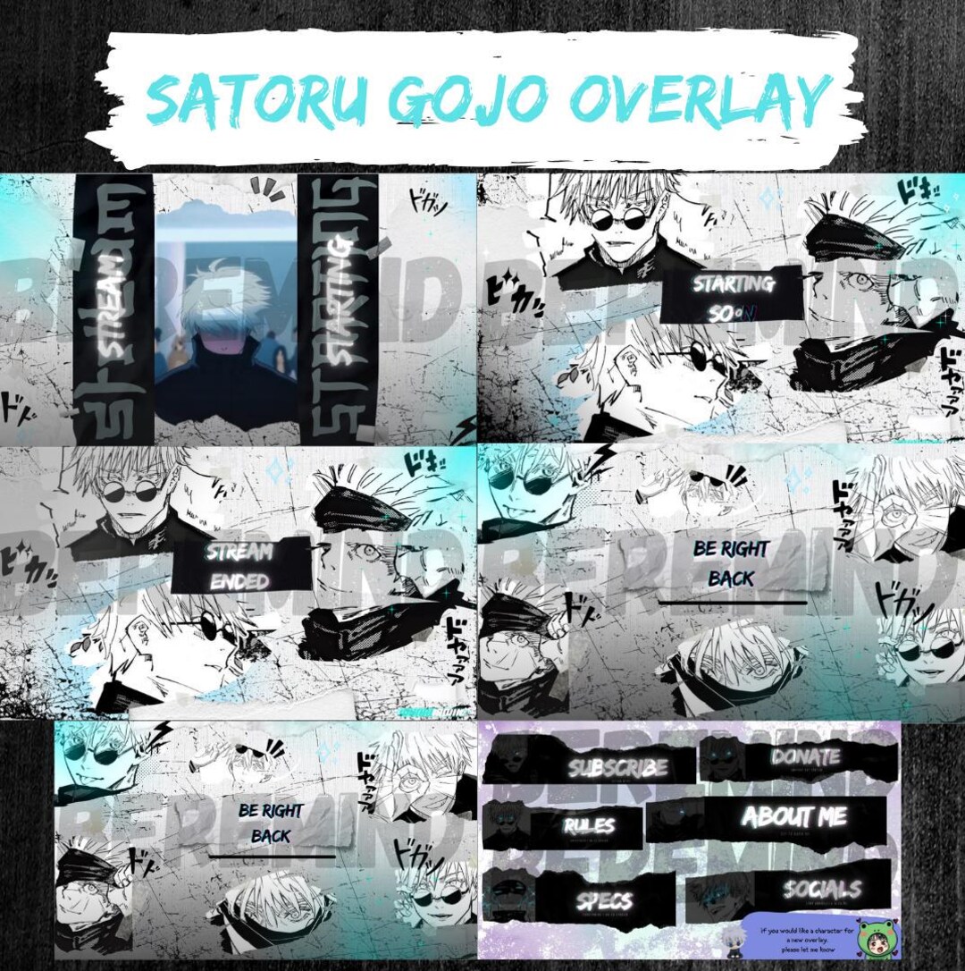 Satoru Gojo Overlay Bundle - Etsy