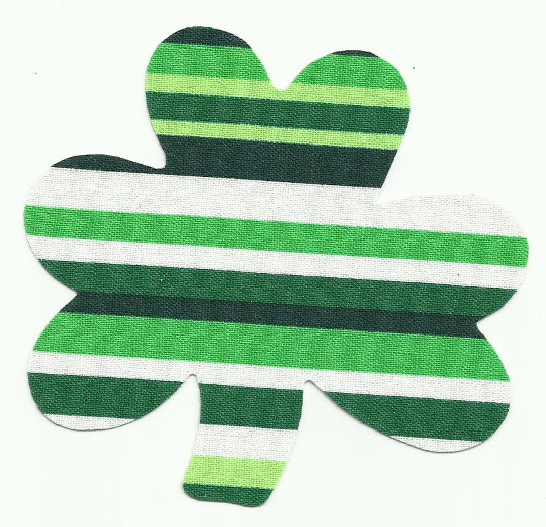 St. Patrick's Day Shamrock/four Leaf Clover Fabric Iron on Applique ...