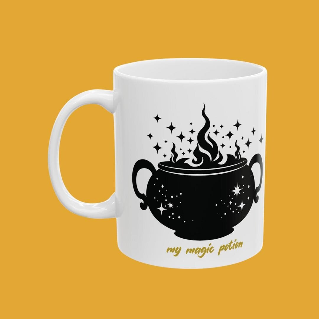 My Magic Potion Cauldron Coffee Mug Gift for Halloween Cute Fall Coffee ...