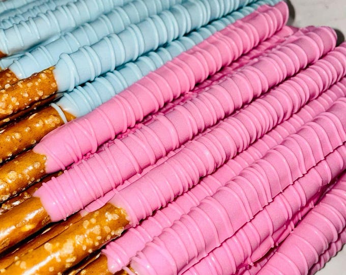 Baby Shower Chocolate Covered Pretzel Rods / Favors Perfect for ...
