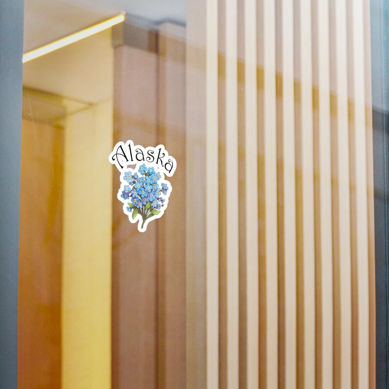 Forget Me Nots, Alaska State Flower Sticker, Kiss-cut Vinyl Decals | AK ...