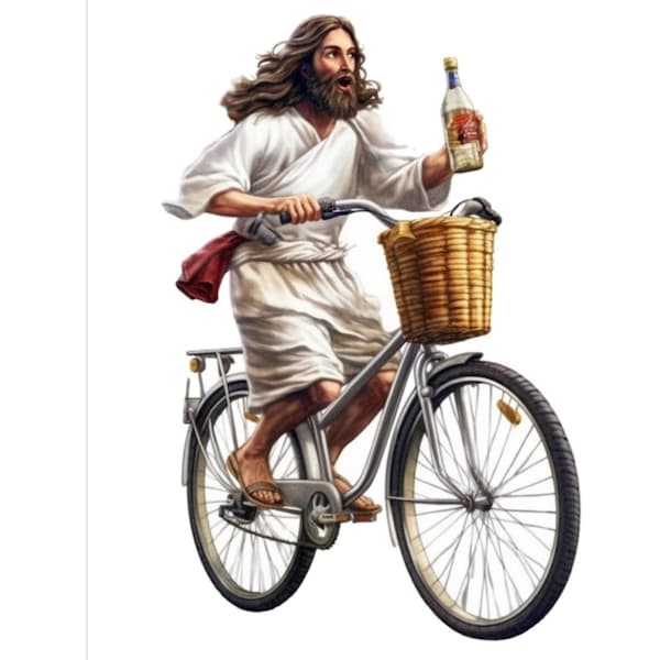 Jesus Christ on a Bike - Etsy