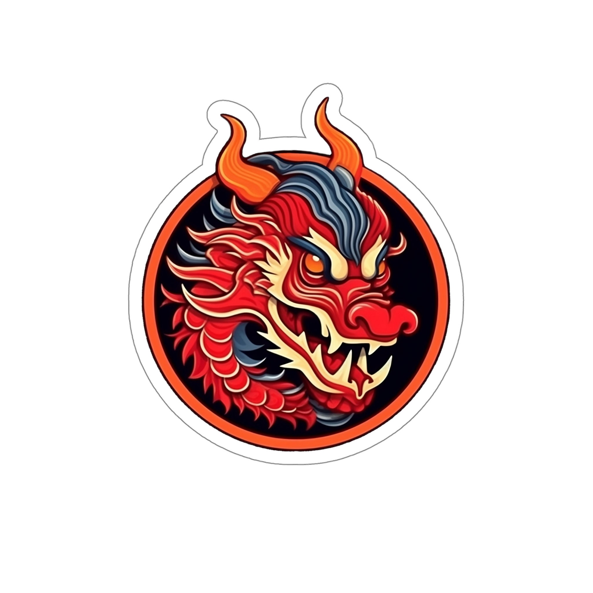 Chinese Dragon Zodiac Sticker, 2024 Year of the Dragon Lunar New Year ...