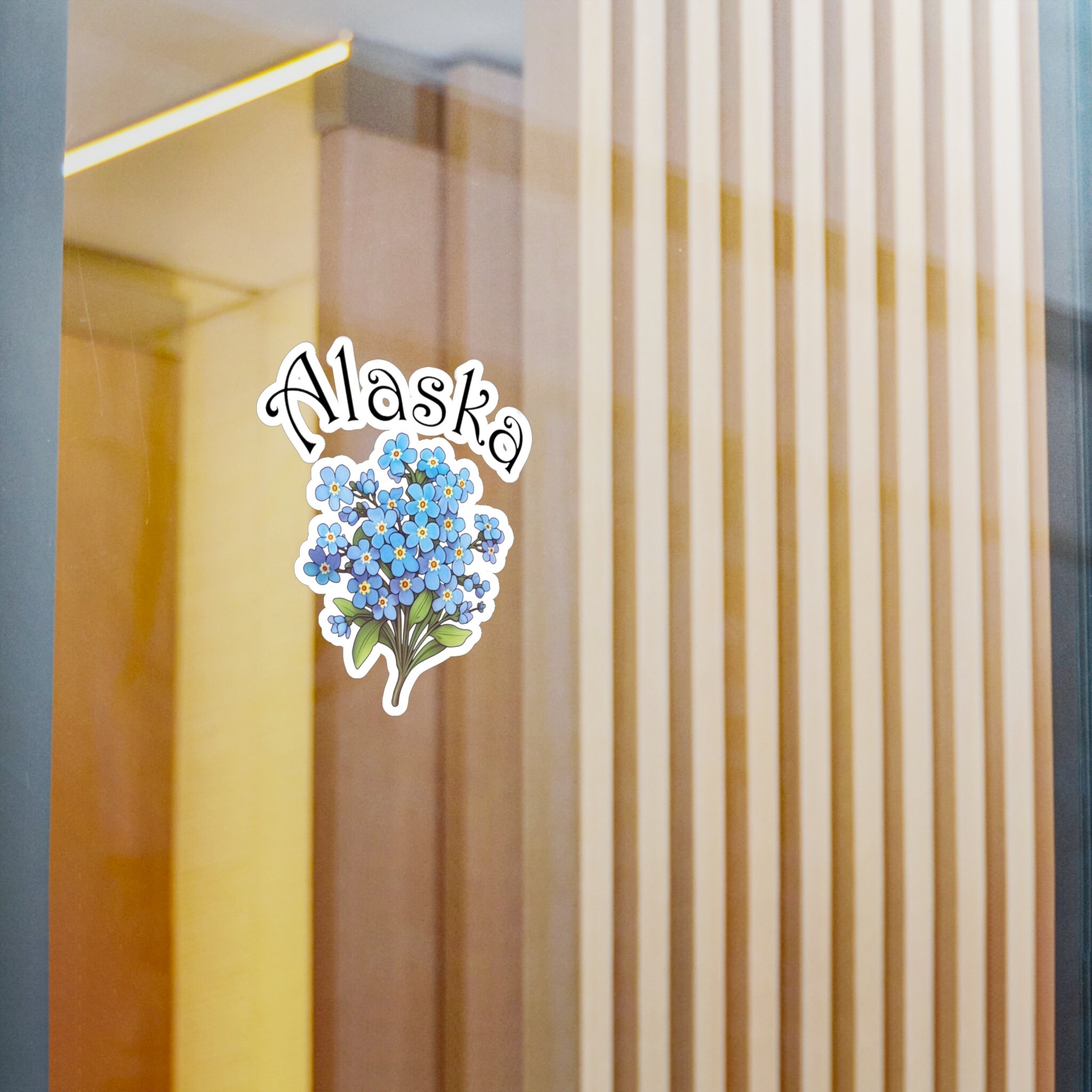 Forget Me Nots, Alaska State Flower Sticker, Kiss-cut Vinyl Decals | AK ...