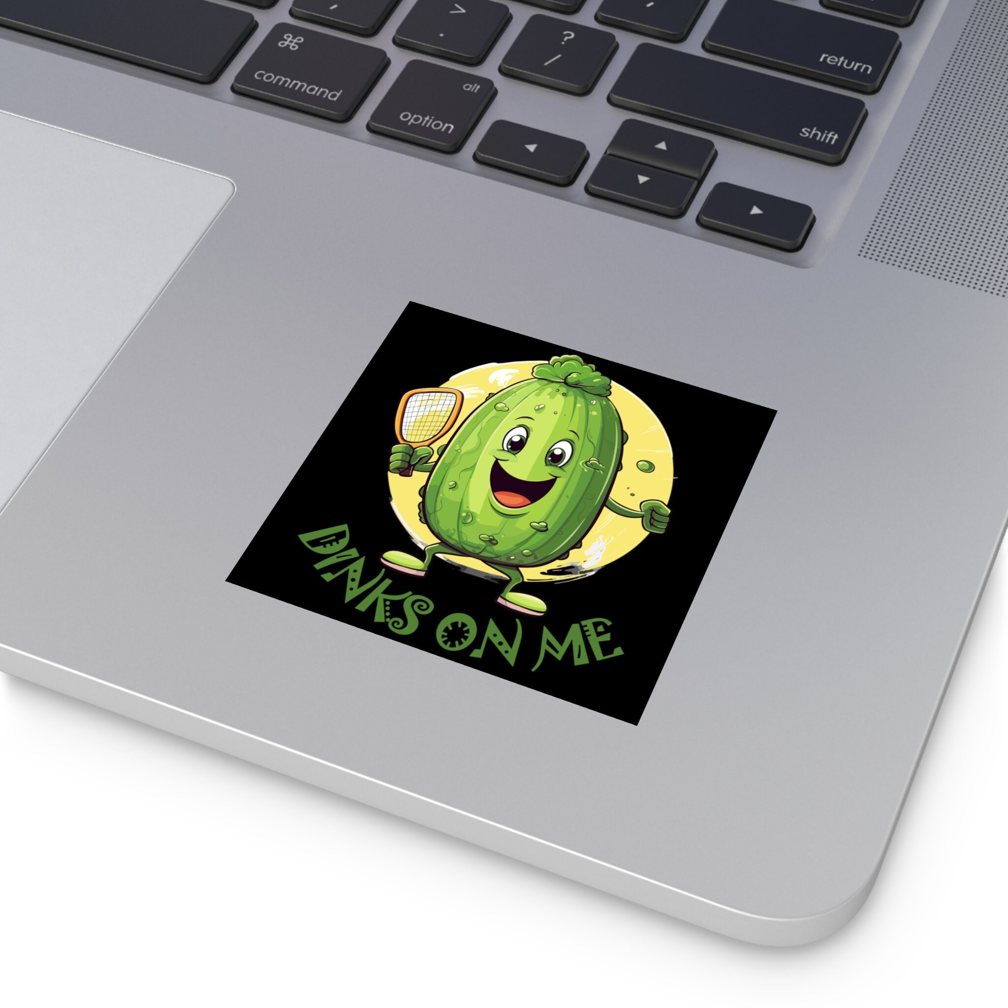 Pickleball Decal - Dinks on Me Square Stickers for Indoor/outdoor ...