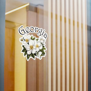 Georgia Cherokee Rose State Flower Vinyl Sticker - Show Your Love for ...