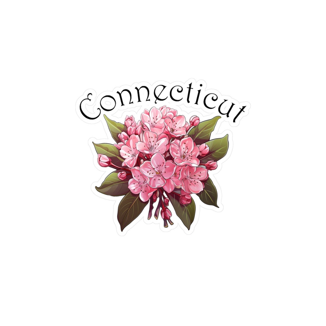 Connecticut State Flower, Mountain Laurel - Kiss-cut Vinyl Decals ...
