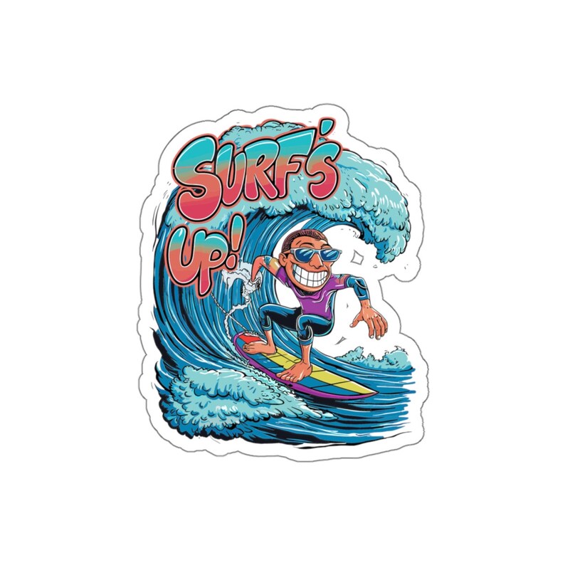 Surfs up - Die-cut Sticker | Unique Custom Design From a Small Woman ...