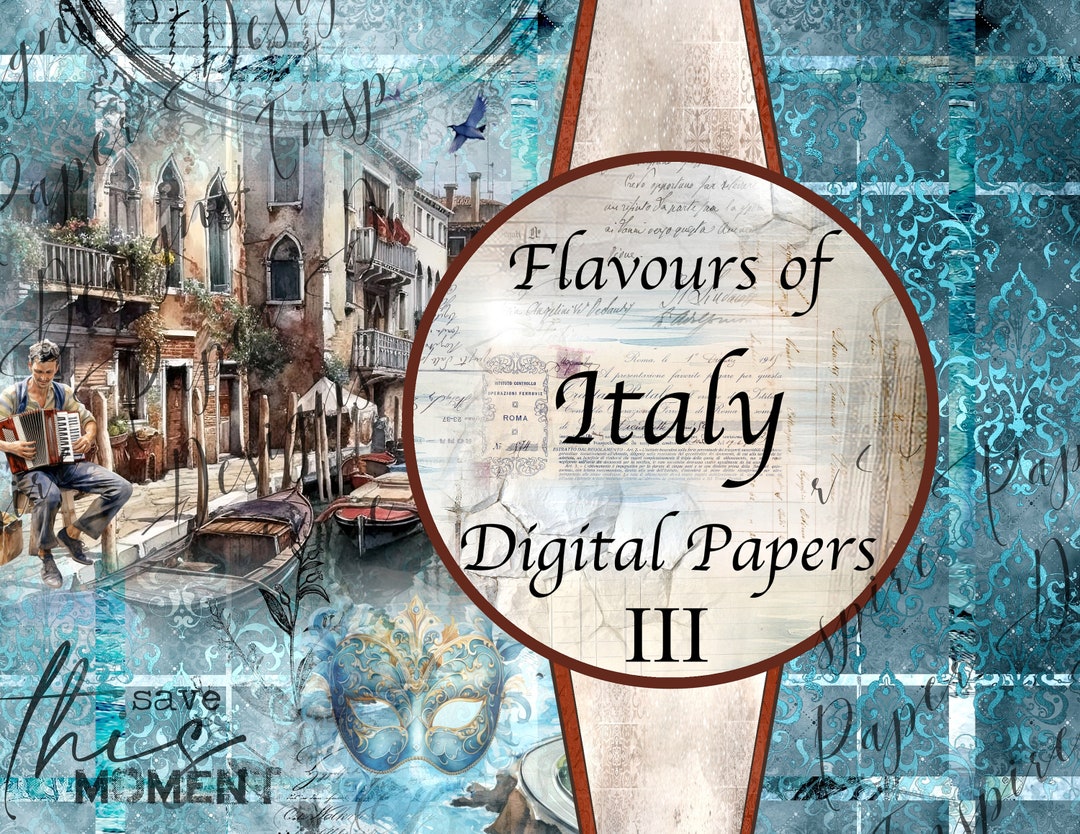 Italy Scrapbook Paper, Flavours of Italy III (digital Download) - Etsy