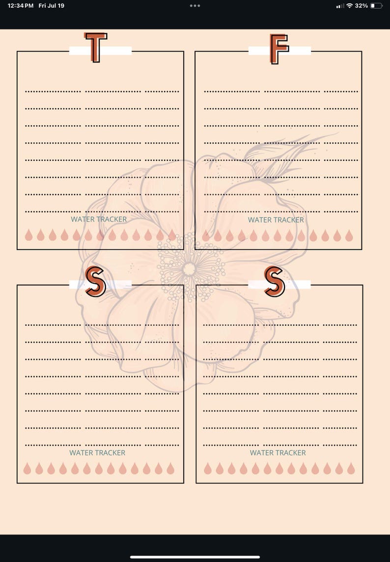 Digital Simple Weekly Tracker/ Planner PDF - Etsy