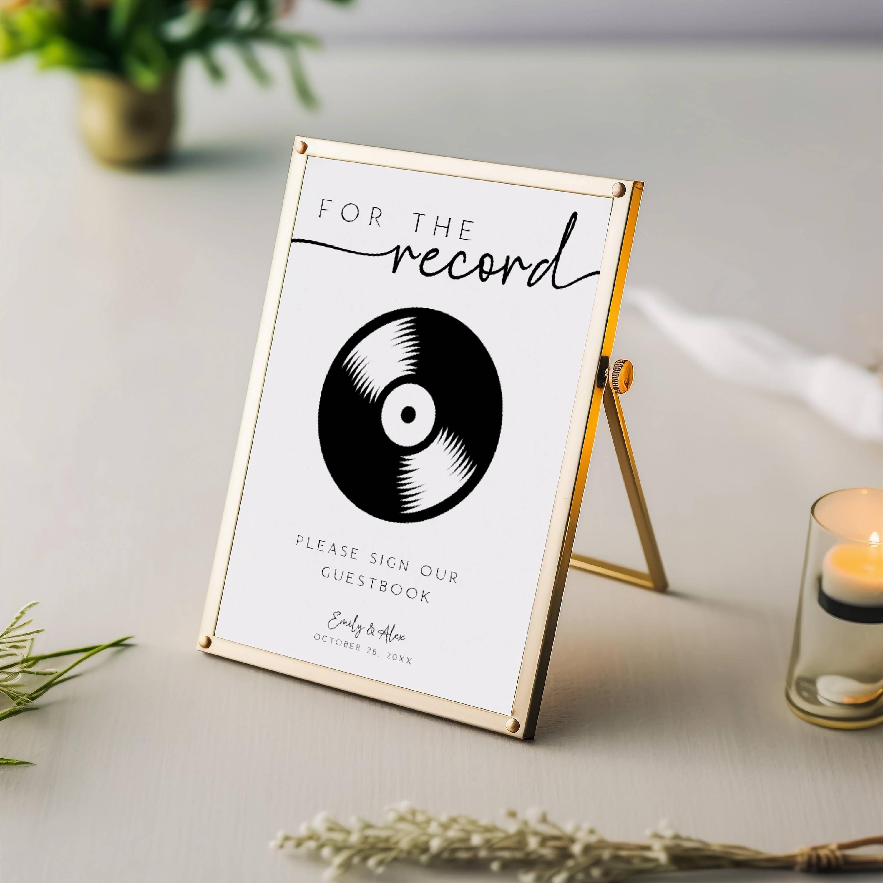 Record Wedding Guestbook Sign: Unique Vinyl Theme (digital Download) - Etsy
