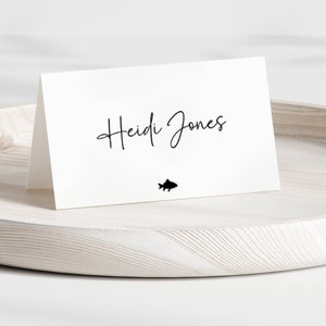 Place Card With Meal Indicator, Place Card Template, Place Card With ...