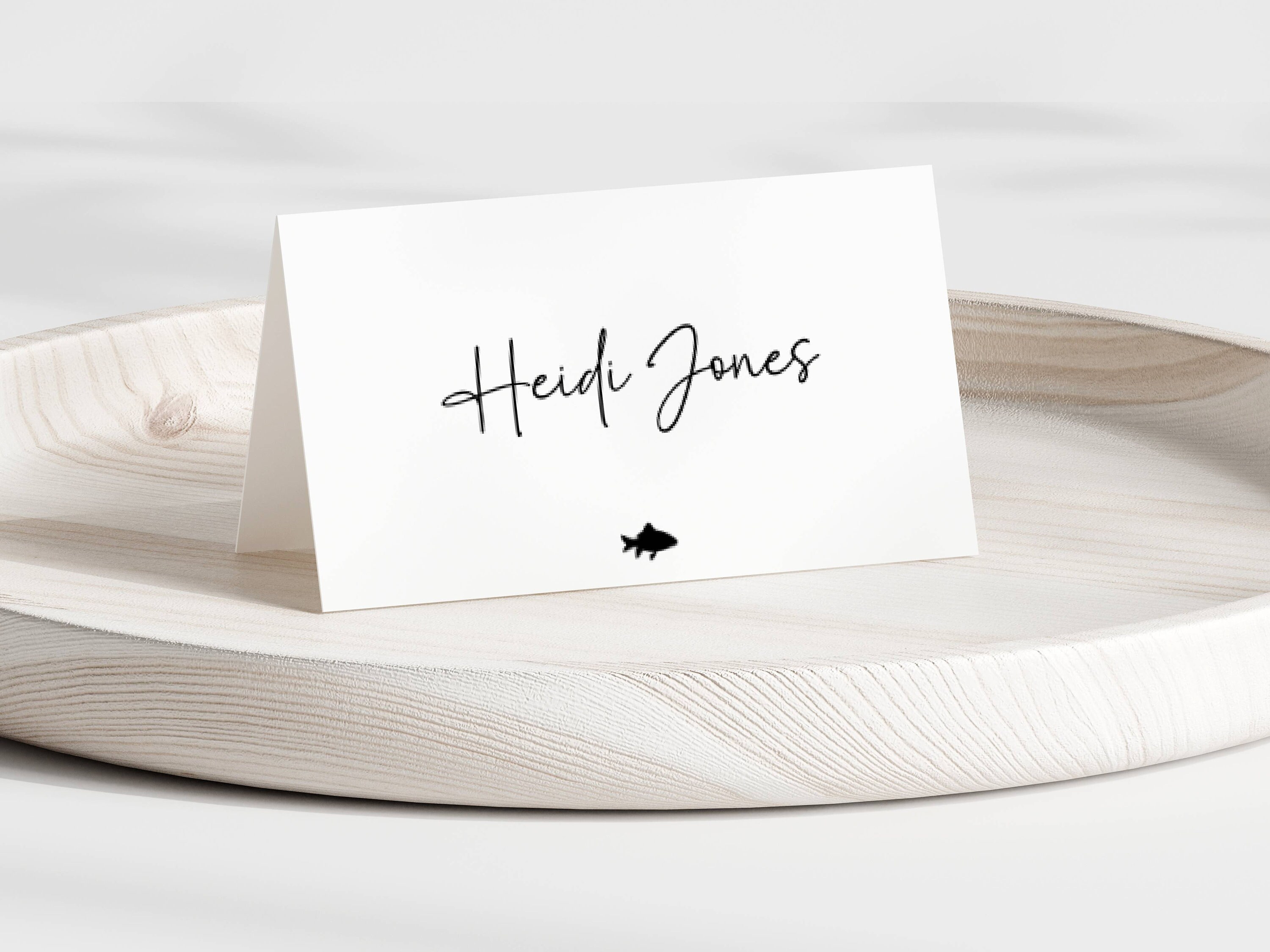 Place Card With Meal Indicator, Place Card Template, Place Card With ...