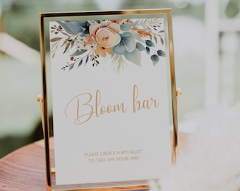 Flower Bar Sign Template - Etsy