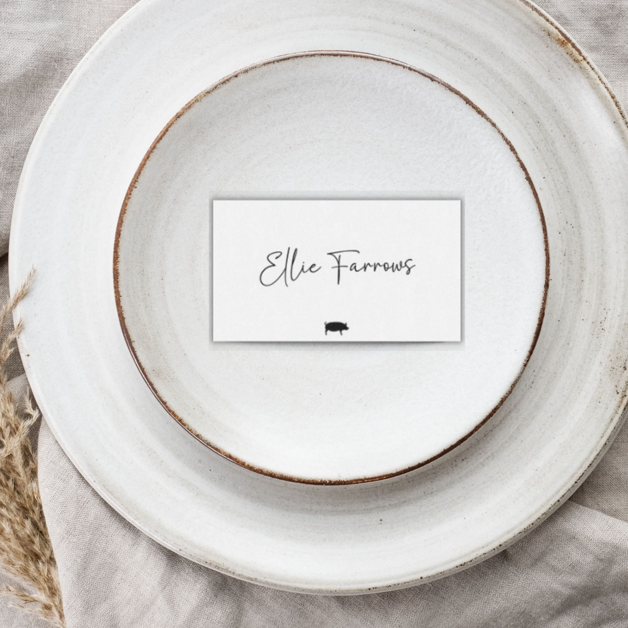 Wedding Place Cards Printed Meal Choice, Place Card Template, Place ...
