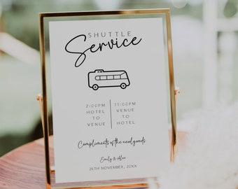 Wedding Transportation Sign, Modern Transportation Sign, Wedding ...