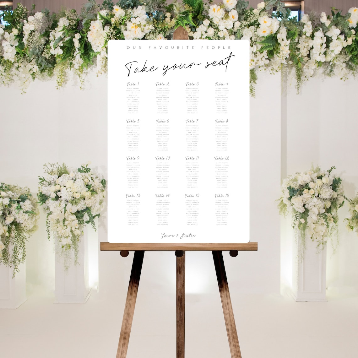 Wedding Table Number Seating Plan Template, Wedding Seating Chart by ...