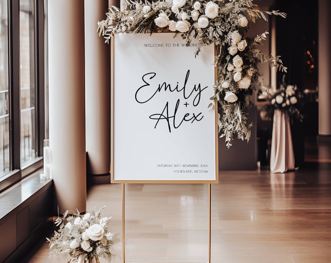 Wedding Welcome Sign Template, Wedding Welcome Board, Welcome to Our ...