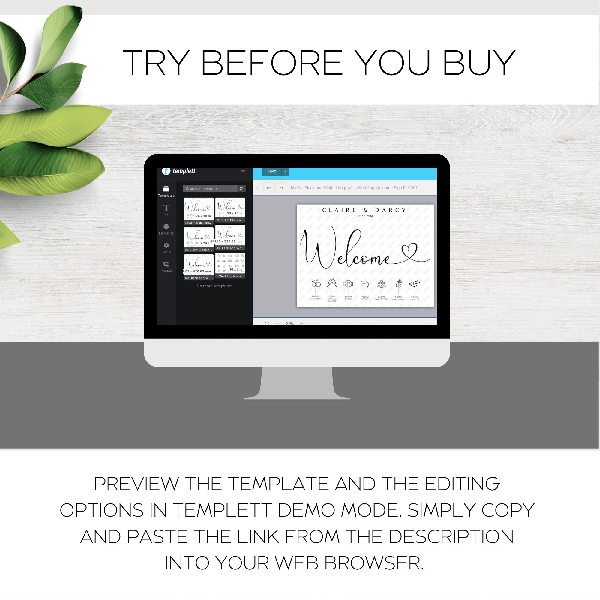 Infographic Black and White Welcome Sign With Timeline Wedding Signs ...