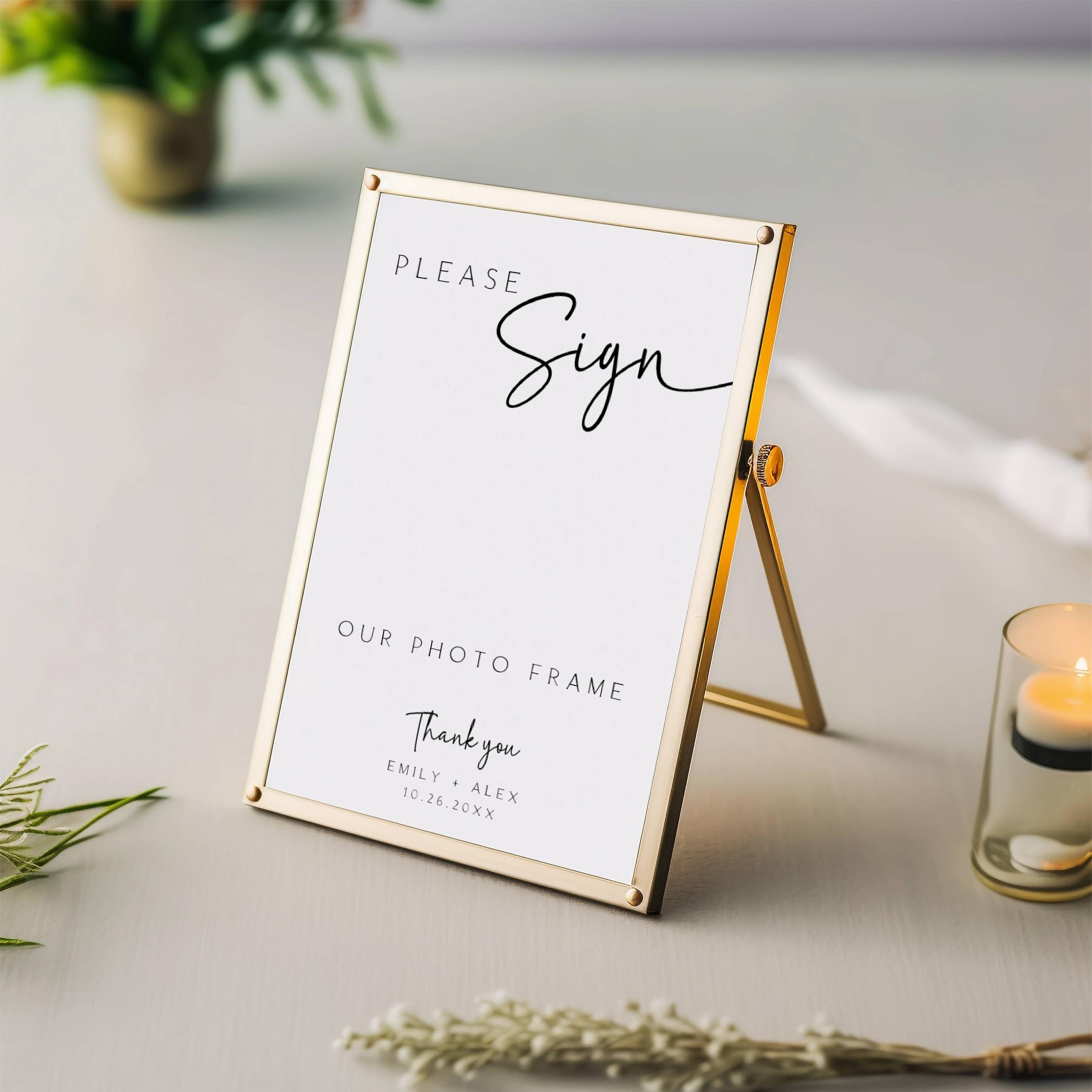 Please Sign Our Photo Frame Sign: Wedding Guestbook Template (digital ...