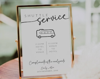 Wedding Transportation Sign, Modern Transportation Sign, Wedding ...