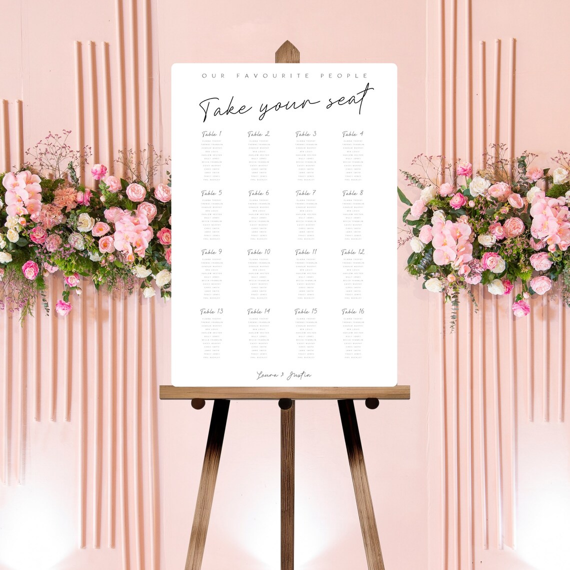 Wedding Table Number Seating Plan Template, Wedding Seating Chart by ...