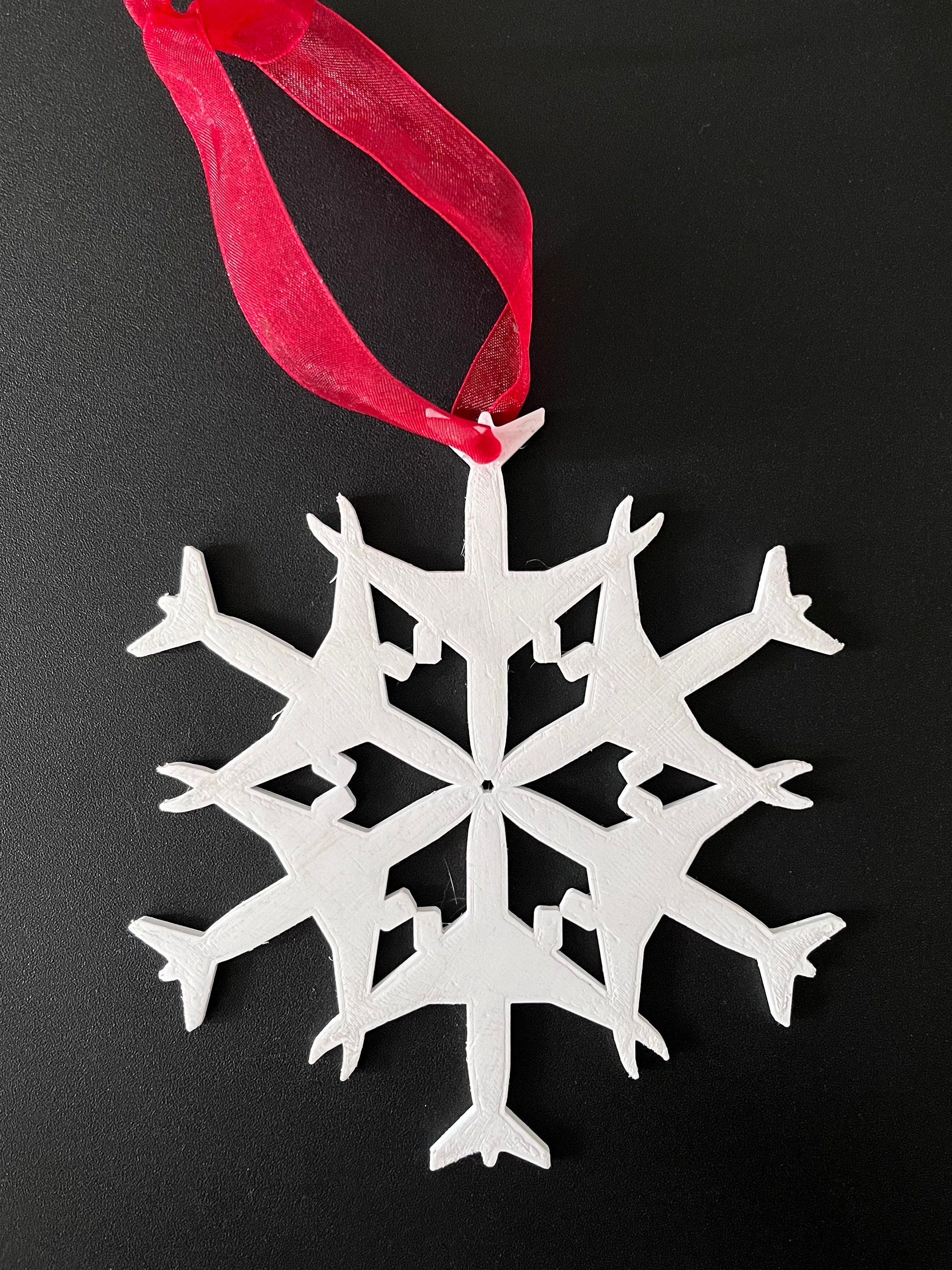 Airplane Snowflake Christmas Ornament - Etsy