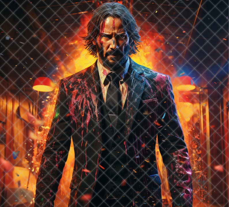 John Wick, Colorful, Action Explosion, Sublimation, 20 Oz Tumbler - Etsy