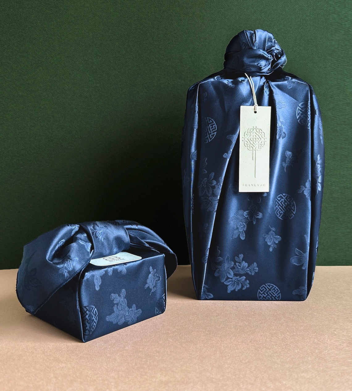 Korean Traditional Bojagi Set 2 Bojagi 1 Tag Reusable Gift Wrapping ...