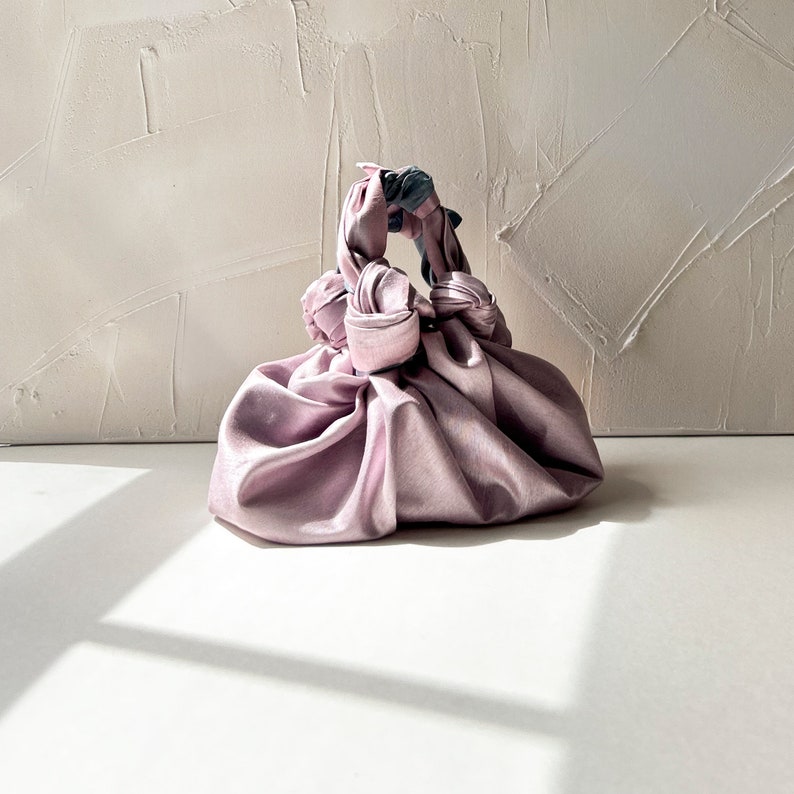 Bojagi Bag Mini Purse Korean Hanbok Fabric Handmade Knot Wedding Party ...