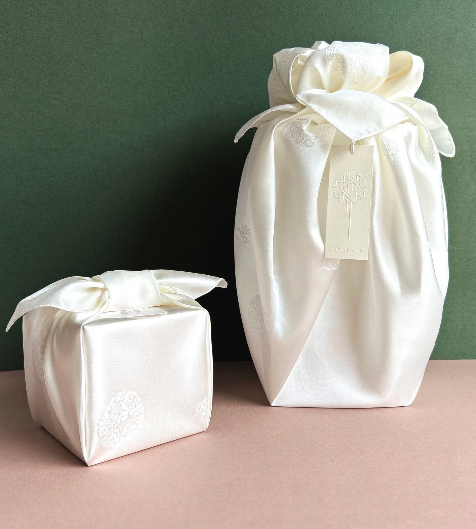 Korean Traditional Bojagi Set 2 Bojagi 1 Tag Reusable Gift Wrapping Cloth Fabric Dohl Party ...
