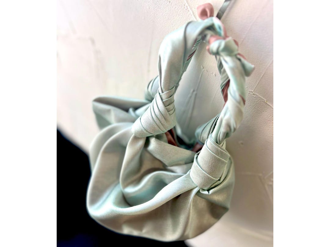 Bojagi Knot Bag Mini Purse | Korean Hanbok Fabric | Handmade Knot ...