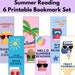 PRINTABLE Summer Reading Bookmarks | Bookmarks for Library Summer ...