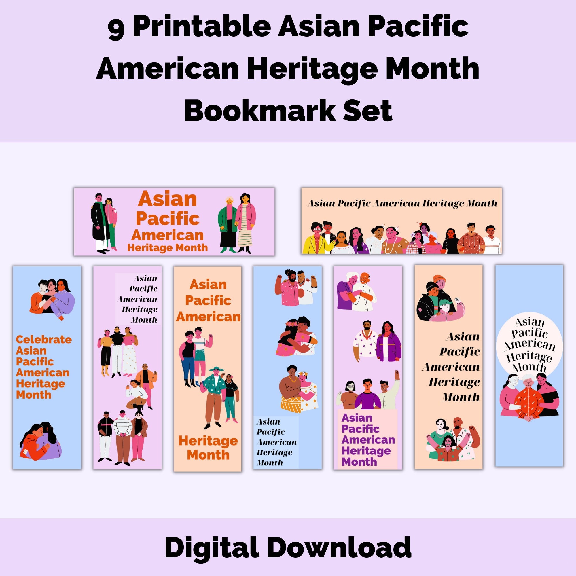 PRINTABLE Asian Pacific American Heritage Month Bookmarks | AAPI Stop ...