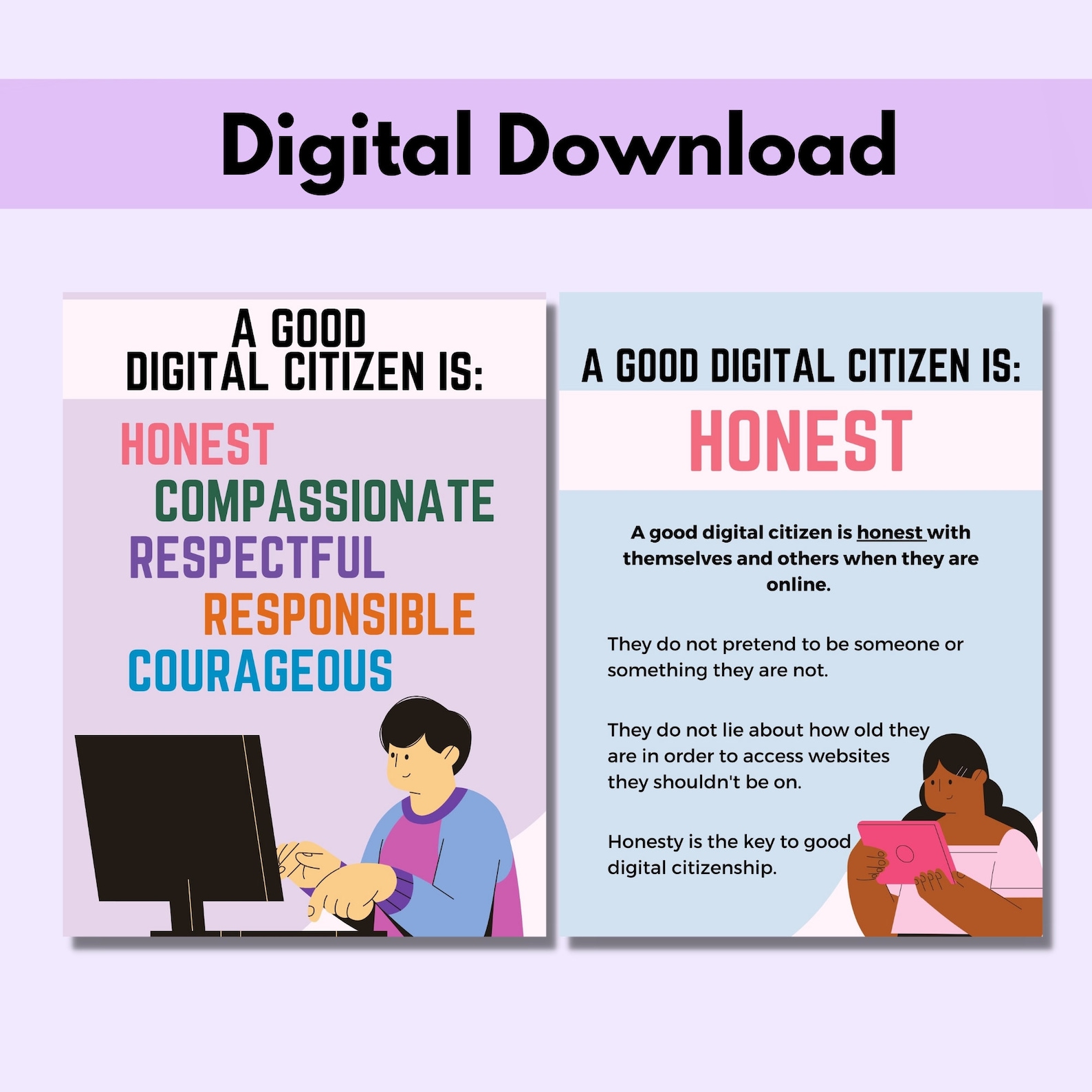 Digital Citizenship Poster Set | Printable Classroom Posters for ...