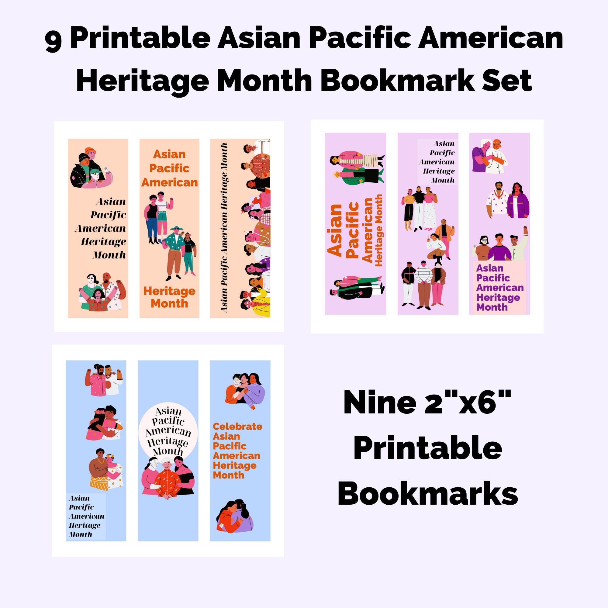 PRINTABLE Asian Pacific American Heritage Month Bookmarks | AAPI Stop ...