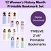 PRINTABLE Women's History Month Bookmarks | International Women’s Day ...