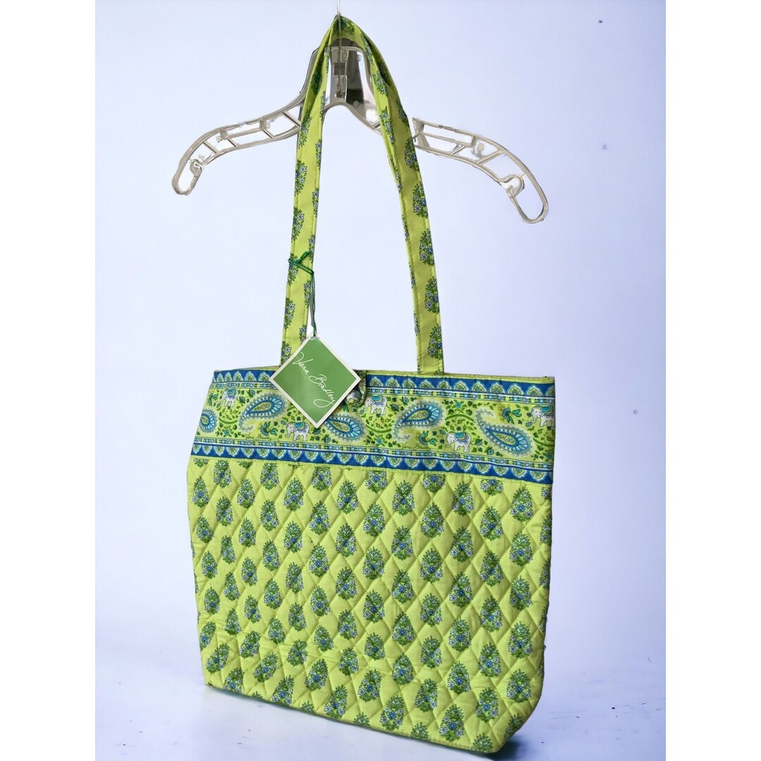 Vera Bradley Retired Citrus Tote Green Quilted New Shoulder Bag Handbag ...