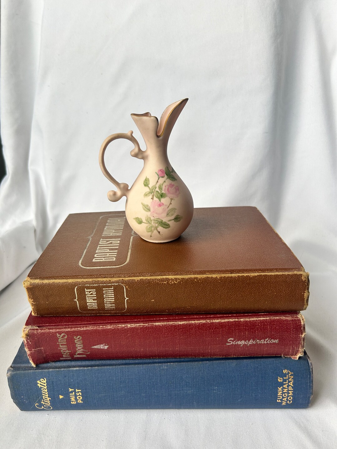 Pink Hand Painted Vintage Mini Pitcher - Etsy