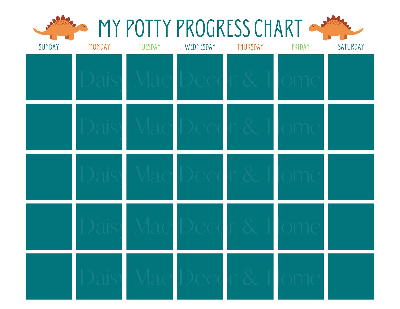 Dino Potty Training, Potty Sticker Chart, Reusable Potty Chart, Potty ...