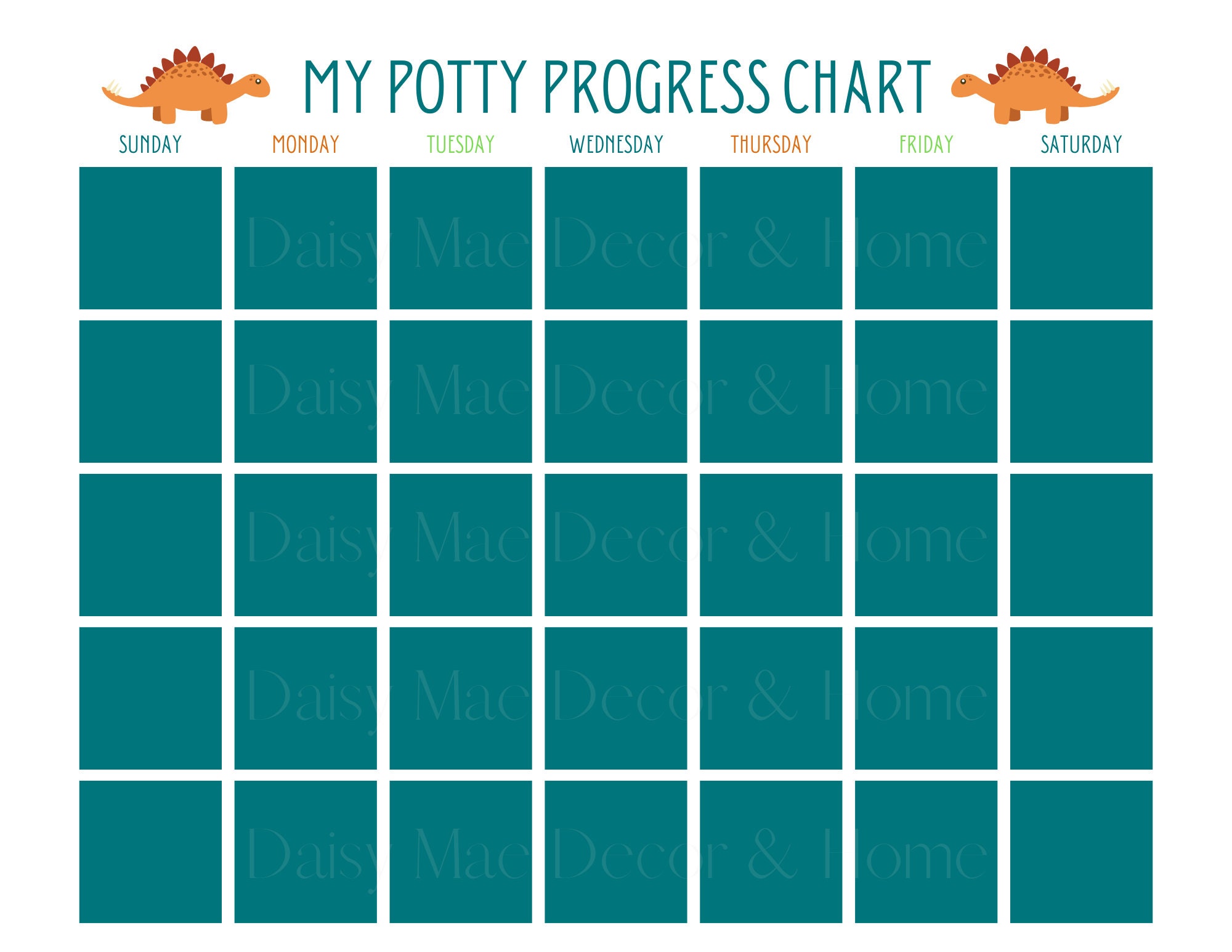 Dino Potty Training, Potty Sticker Chart, Reusable Potty Chart, Potty ...