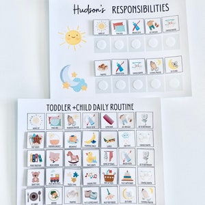 Editable Daily Routine Printable Chart for Kids Chore - Etsy
