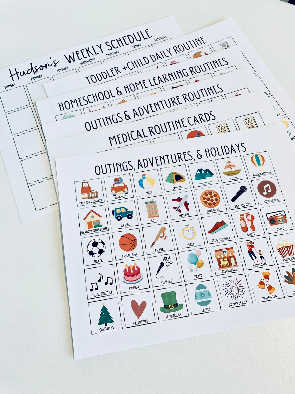 Toddler Daily Routine, Kids Chore Cards, Kids' Responsibility Cards ...