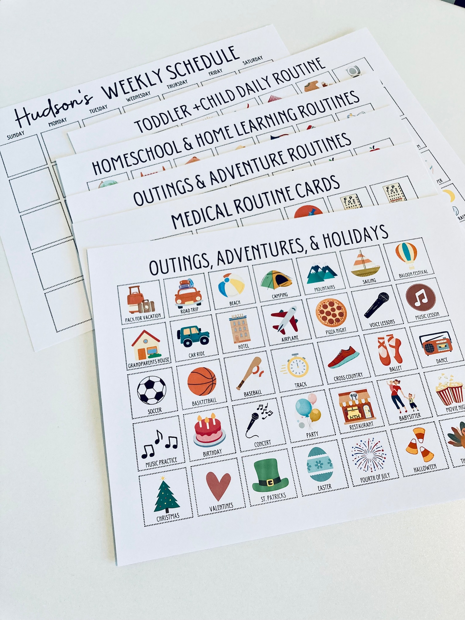 Kids Chore Cards, Summer Chore Chart, Ultimate Schedule for Toddlers ...