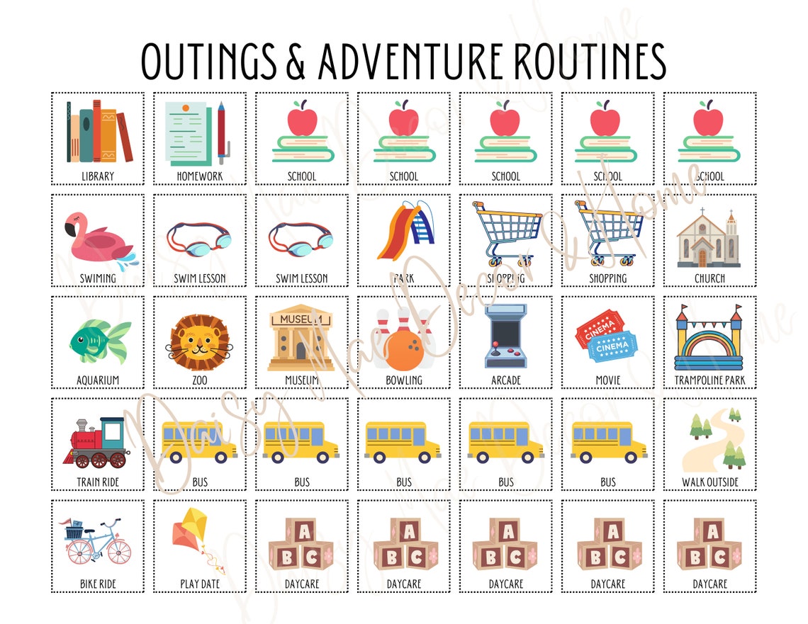 Toddler Daily Routine, Kids Chore Cards, Kids' Responsibility Cards ...