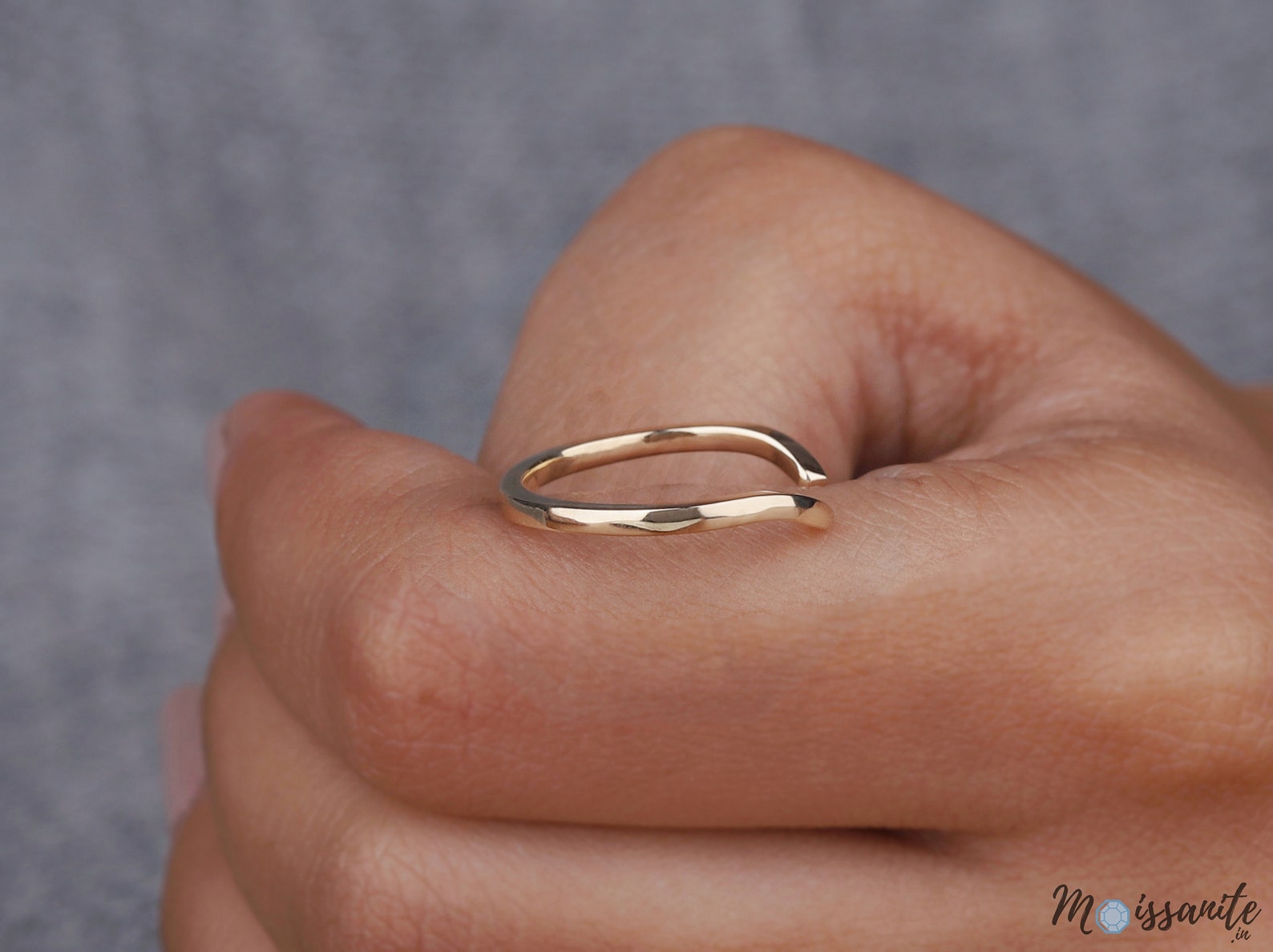 Plain Gold Open Wedding Band Plain Gold Matching Stacking - Etsy
